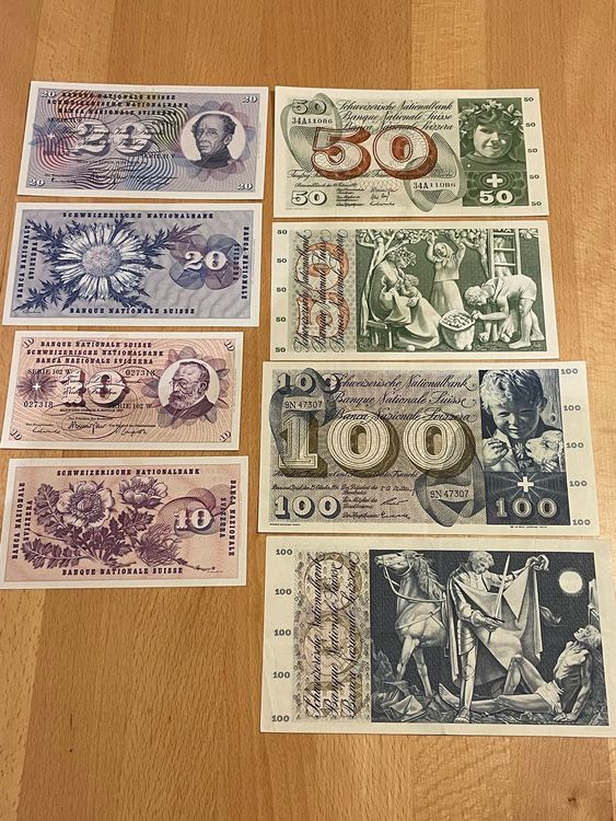 Schweizer Banknoten, Alte Serie für Sammler (Gebraucht) in Cham für CHF ...