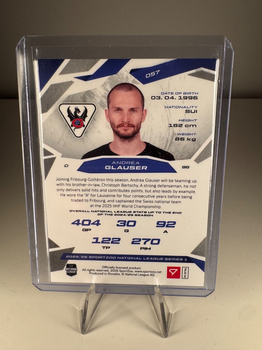 Andrea Glauser Fribourg-Gottéron GREEN 23/30 SportZoo (Neu (gemäss ...