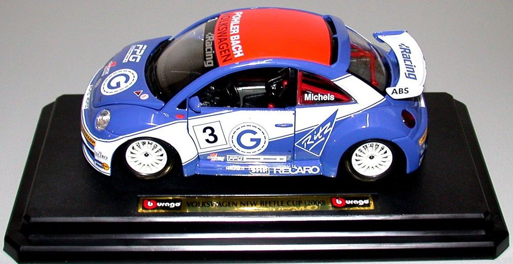VW New Beetle Cup 2000, BBURAGO METAL KIT 1:24 (Neu (gemäss ...
