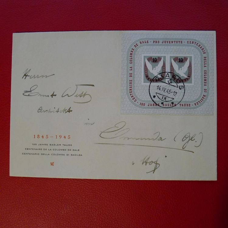 W23 FDC, Basler-Block, GLARUS SBK: 200.- | Kaufen auf Ricardo