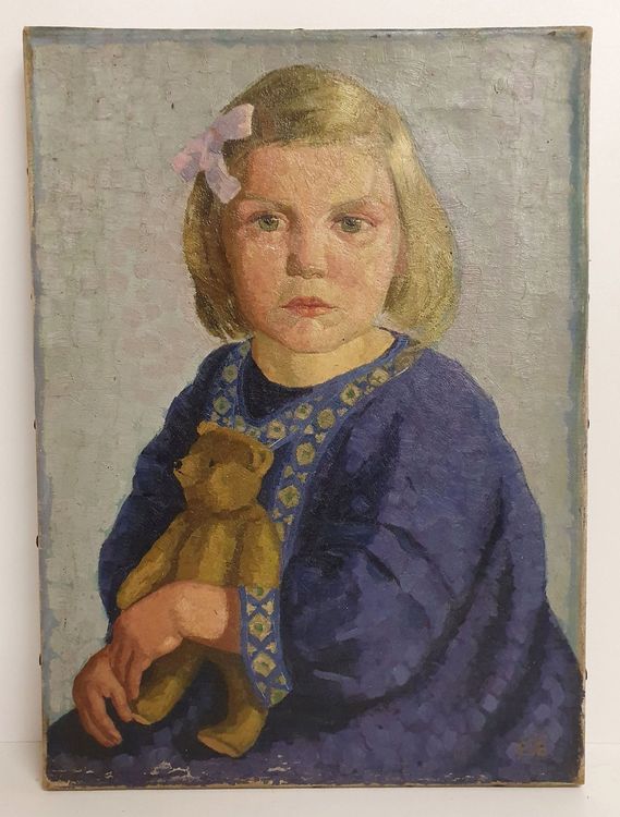 Ernst BOSSHART (1879-1951) - Mädchen mit Teddybär | Kaufen auf Ricardo