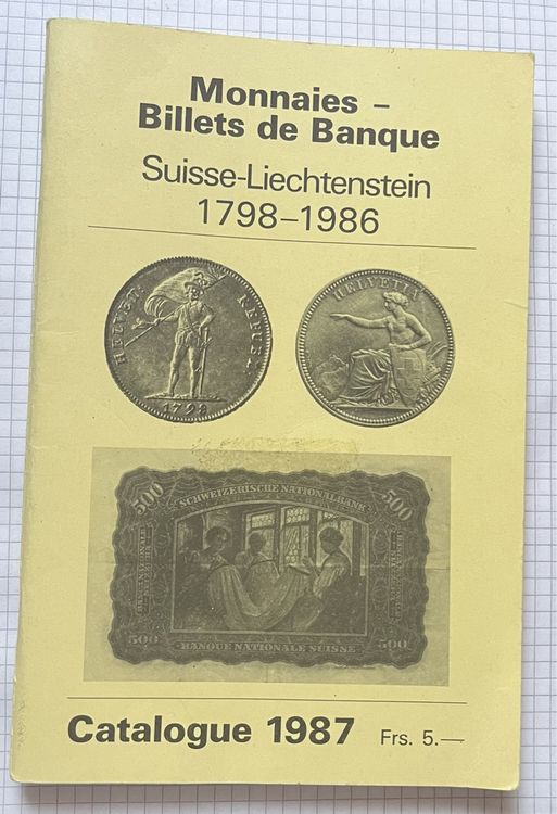 Catalogue Monnaies Billets CH/Liechtenstein 1987 | Kaufen auf Ricardo