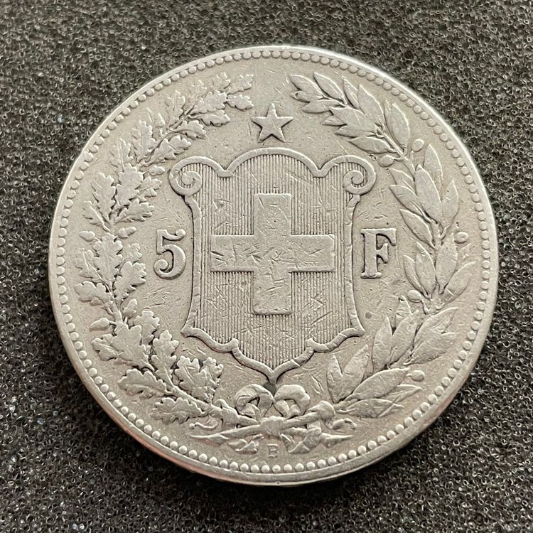 5 Franken Silber Frauenkopf 1890 - 2 (Gebraucht) in Reitnau für CHF 150 – mit Lieferung auf ...