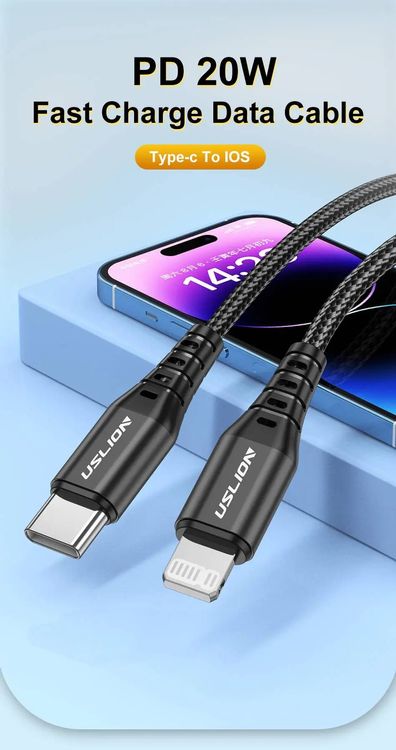 20W PD Schnellladen - USB-C auf Lightning für iPhone 7-14 (Neu (gemäss ...