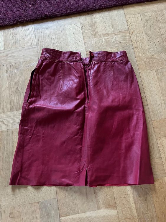 Leder Rock rot Gr. 38 | Kaufen auf Ricardo