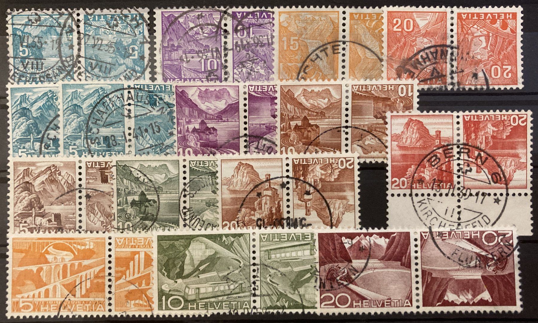 Los Kehrdrucke ab 1936 gestempelt, SBK 79 Fr. (Gebraucht) in Flawil für ...