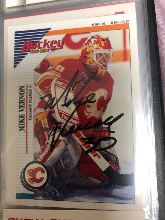 Mike Vernon NHL Hockey Card signiert Sticker | Kaufen auf Ricardo