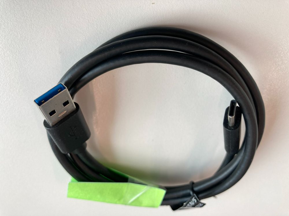 USB 3 Cable, USB Plug A - USB Plug C, ca. 100cm, black | Kaufen auf Ricardo