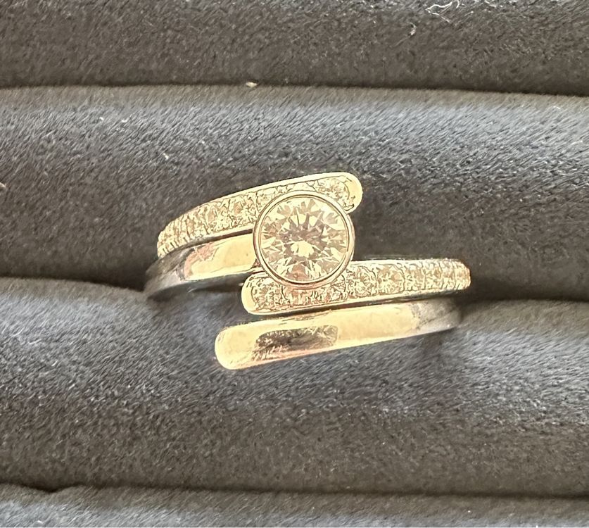 Swarovski Ring Doppel Gr. 58 | Kaufen auf Ricardo