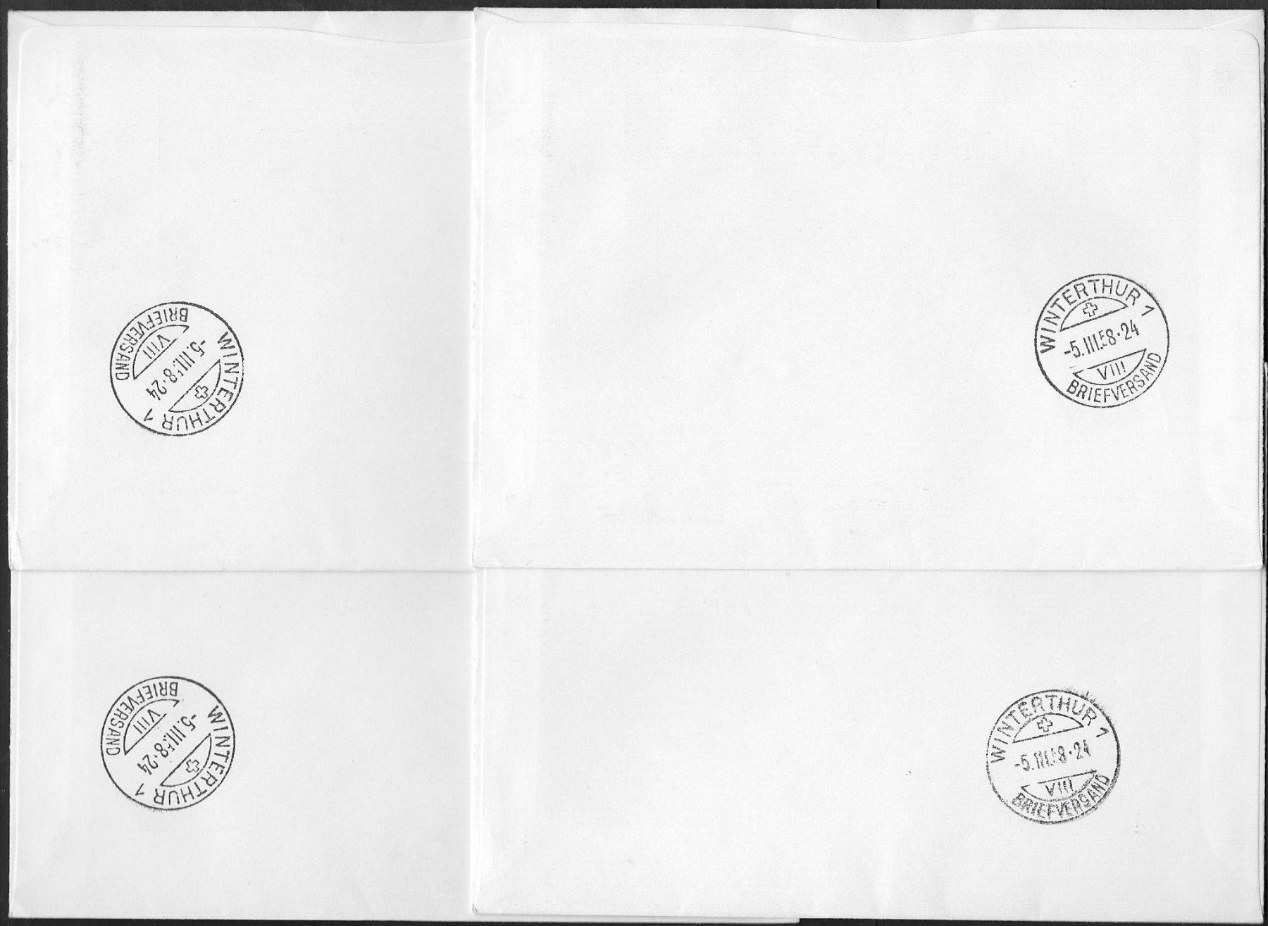 1958 WERBE 4 R/Ex. FDC illust. BERNE Serie 6er-Block ab 1.- (Gebraucht ...