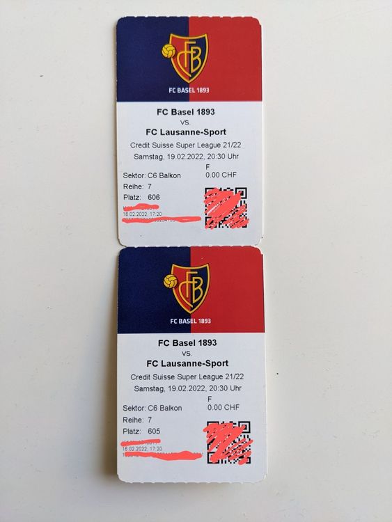 FC Basel Ticket Lausanne VS. FCB (Neu und originalverpackt) in für CHF ...