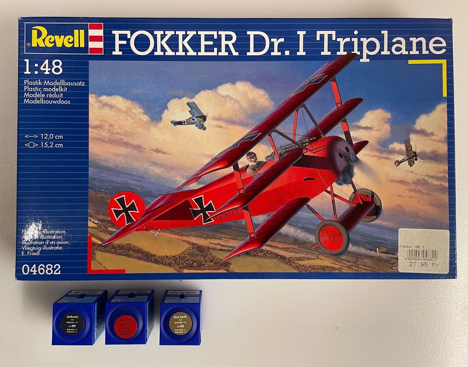 Revell 04682 Fokker Dr. I Triplane 1:48 mit 3 Farben (Neu (gemäss ...