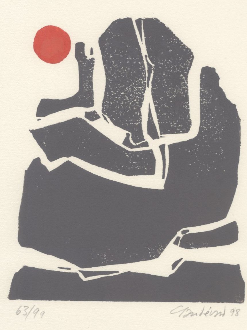 Claudévard Jean-Claude (1930-2004) Lino gravure (Neuf (Voir description ...