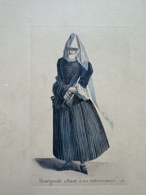 Bourgeoise allant à un enterrement Huber koloriert (Gebraucht) in ...