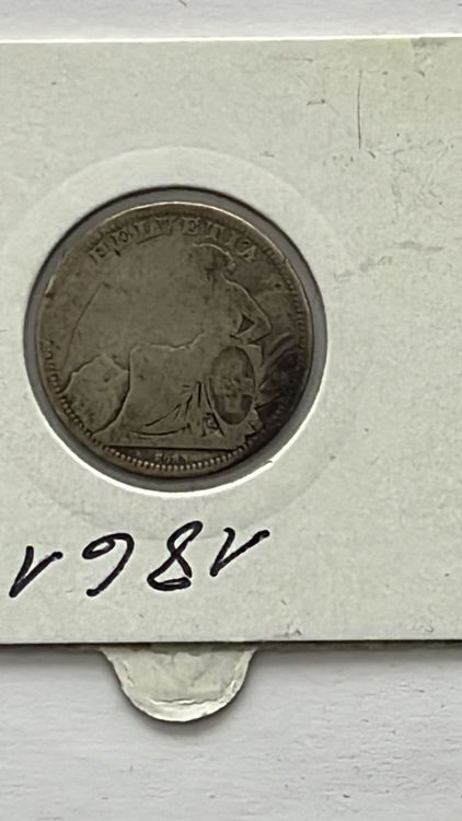 RAR 1861 SITZENDE HELVETIA 1 FRANK SILBER RAR (Gebraucht) in wattwil für CHF 9 – mit Lieferung ...