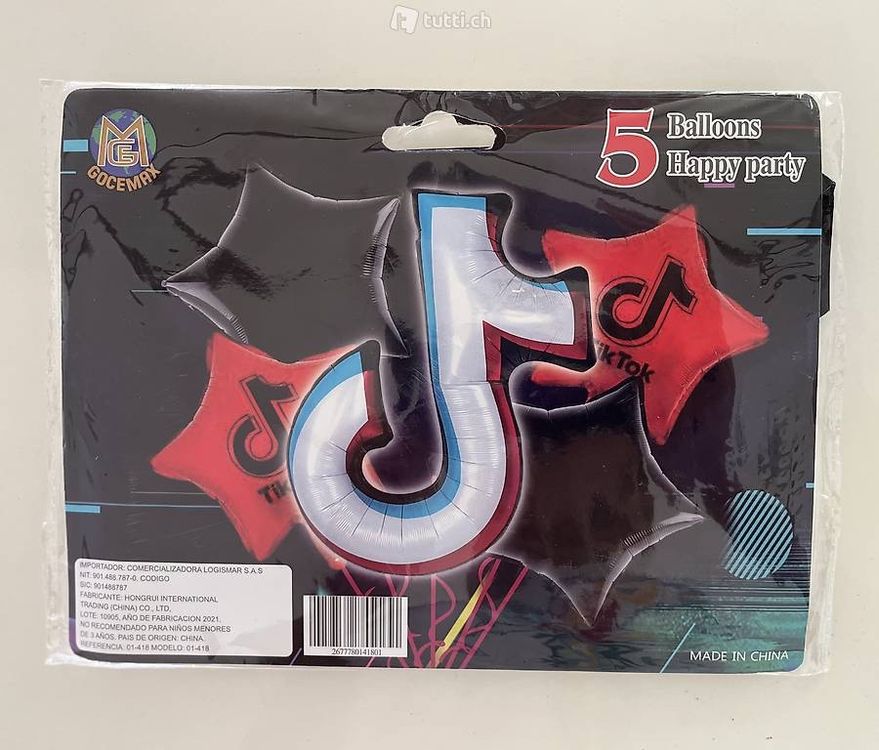 Tik Tok Folienballon (Neu und originalverpackt) in horn für CHF 5.5 ...