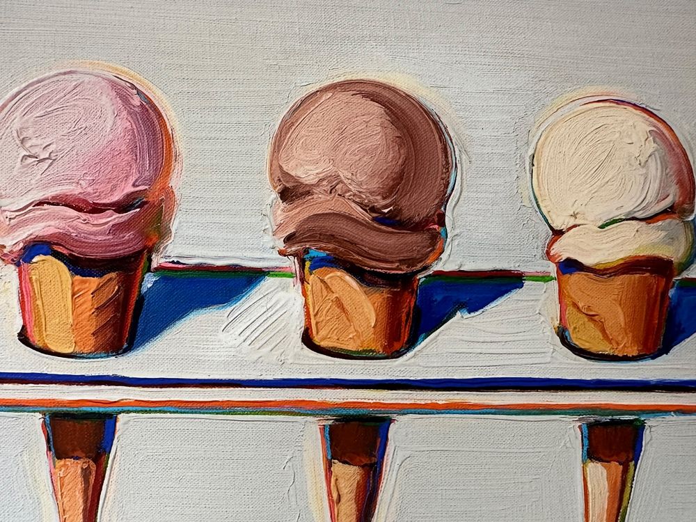 Wayne Thiebaud: Three Cones Art Print | Kaufen auf Ricardo