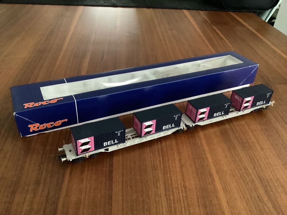 Roco 66448 Doppeltragwagen Sdggmrs (Gebraucht) in Biberist für CHF 76 ...