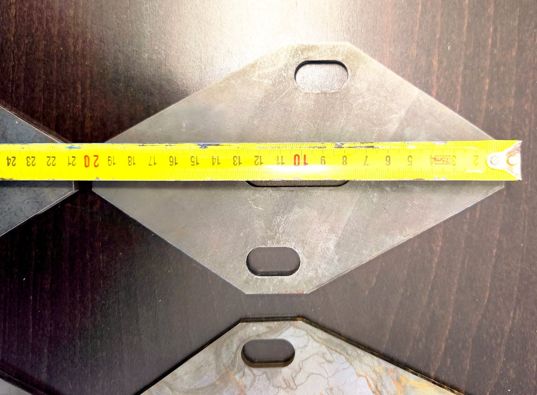 4x Stahlplatten Rautenform 20 x 12 cm Achse Brenderup (Neu (gemäss ...