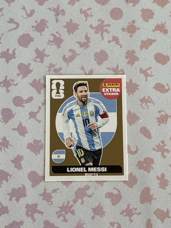 FIFA World Cup 2026 Extra Stickers Messi Gold (Neu und originalverpackt ...