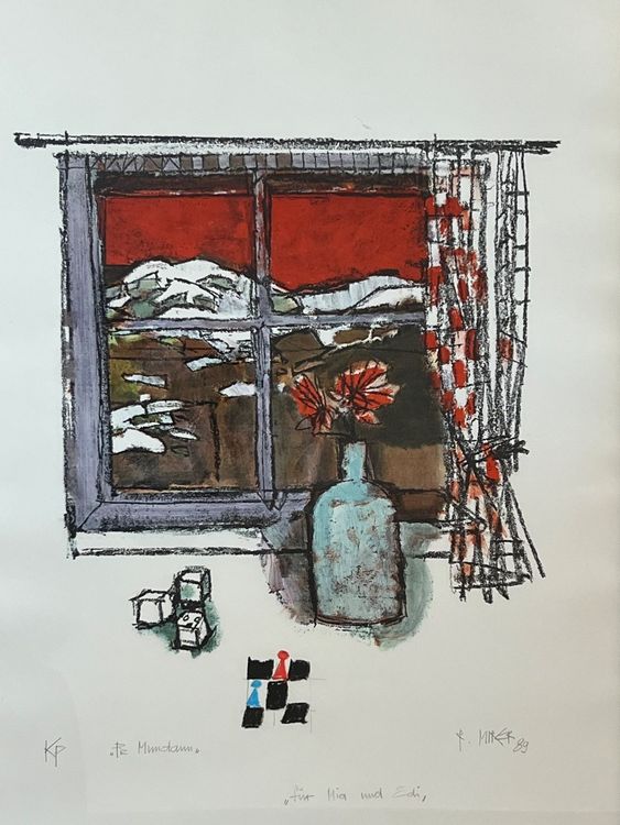 Rudolf Mirer Lithografie KP Fenster Piz Mundaun (Gebraucht) in Vaduz für CHF 995 – mit Lieferung ...