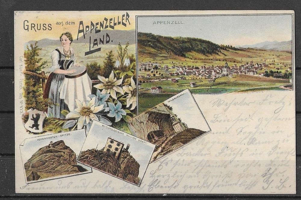AI Gruss aus dem Appenzellerland 1903 (Litho) (Gebraucht) in Schocherswil für CHF 15 – mit ...