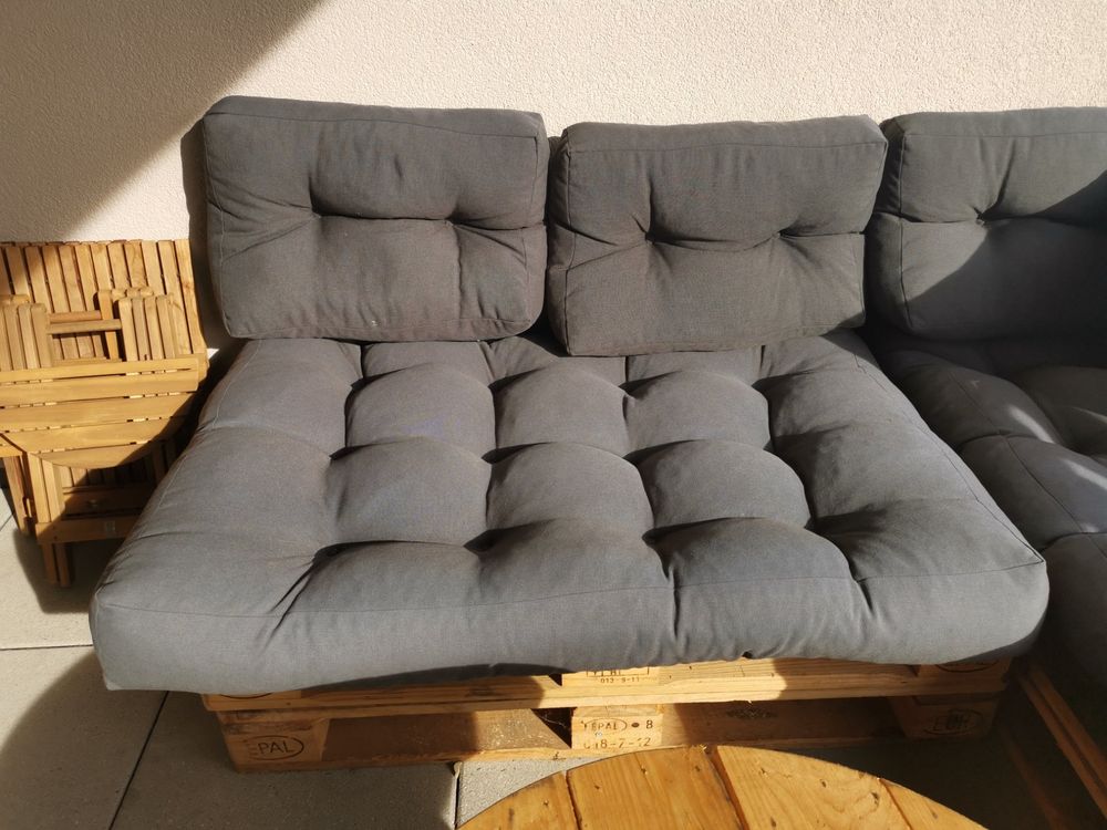 Set Palettenkissen Anthrazit | Kaufen auf Ricardo