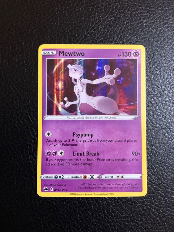 Crown Zenith Mewtwo Holo 59/159 Ab 1 (Gebraucht) in Paradiso für CHF 2 ...