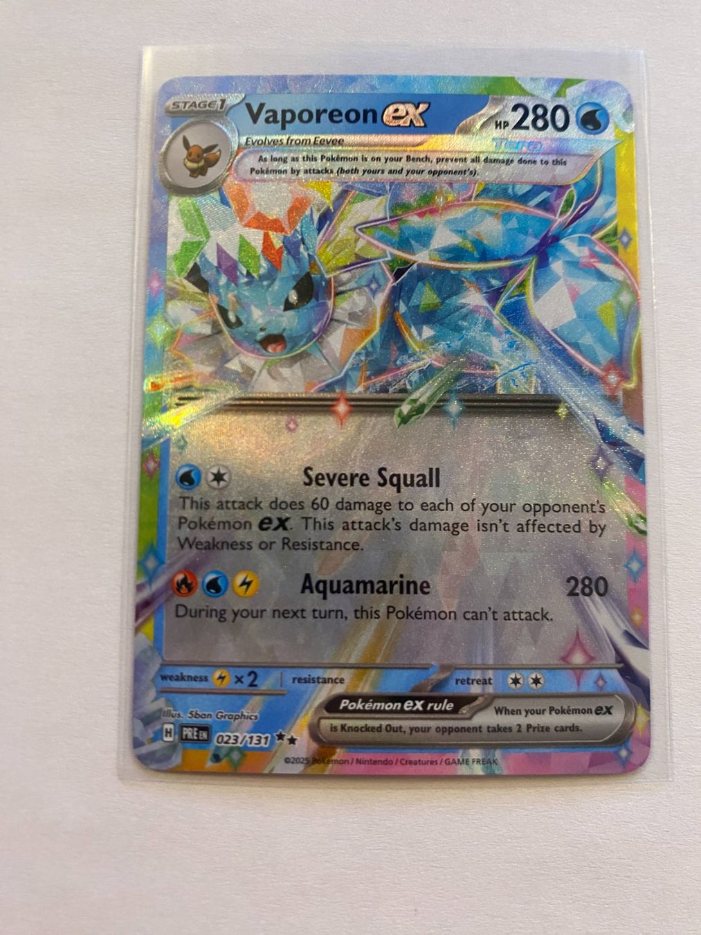Pokemon Vaporeon EX 023/131 Prismatic Evolution EN (Neu (gemäss ...