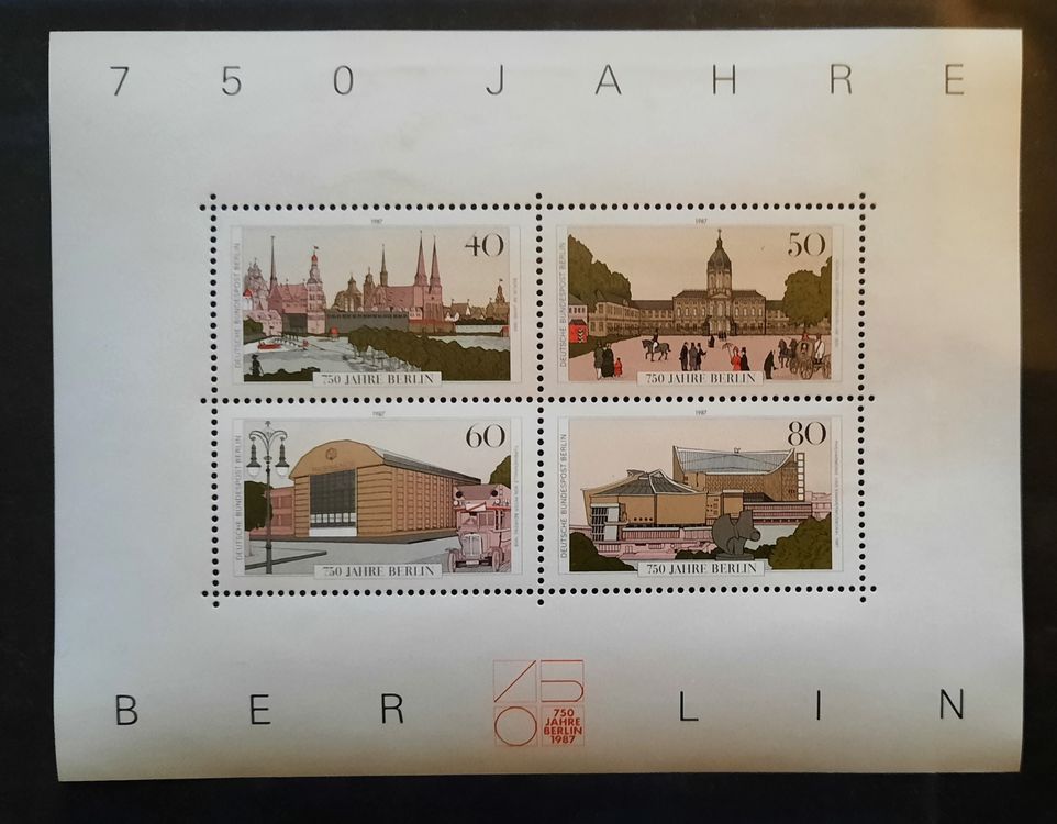 Bolc de 4 timbres 750 ans de Berlin 1987 | Kaufen auf Ricardo