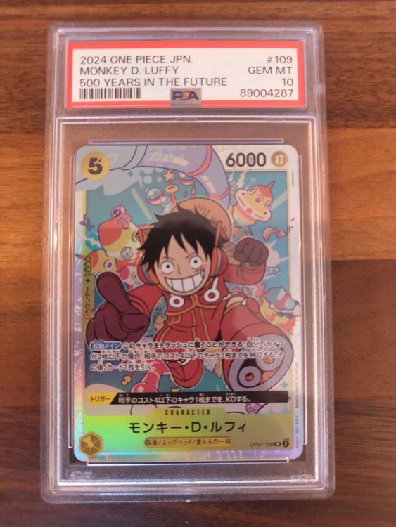 One Piece Monkey D. Luffy OP07 500 Years in the Future PSA10 (Neu (gemäss Beschreibung)) in ...