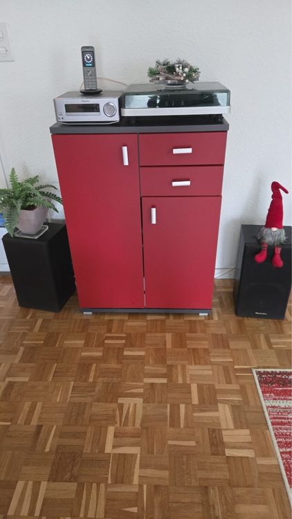 Rotes Sideboard & Highboard Set (2-teilig) (Gebraucht) in Münsingen für ...