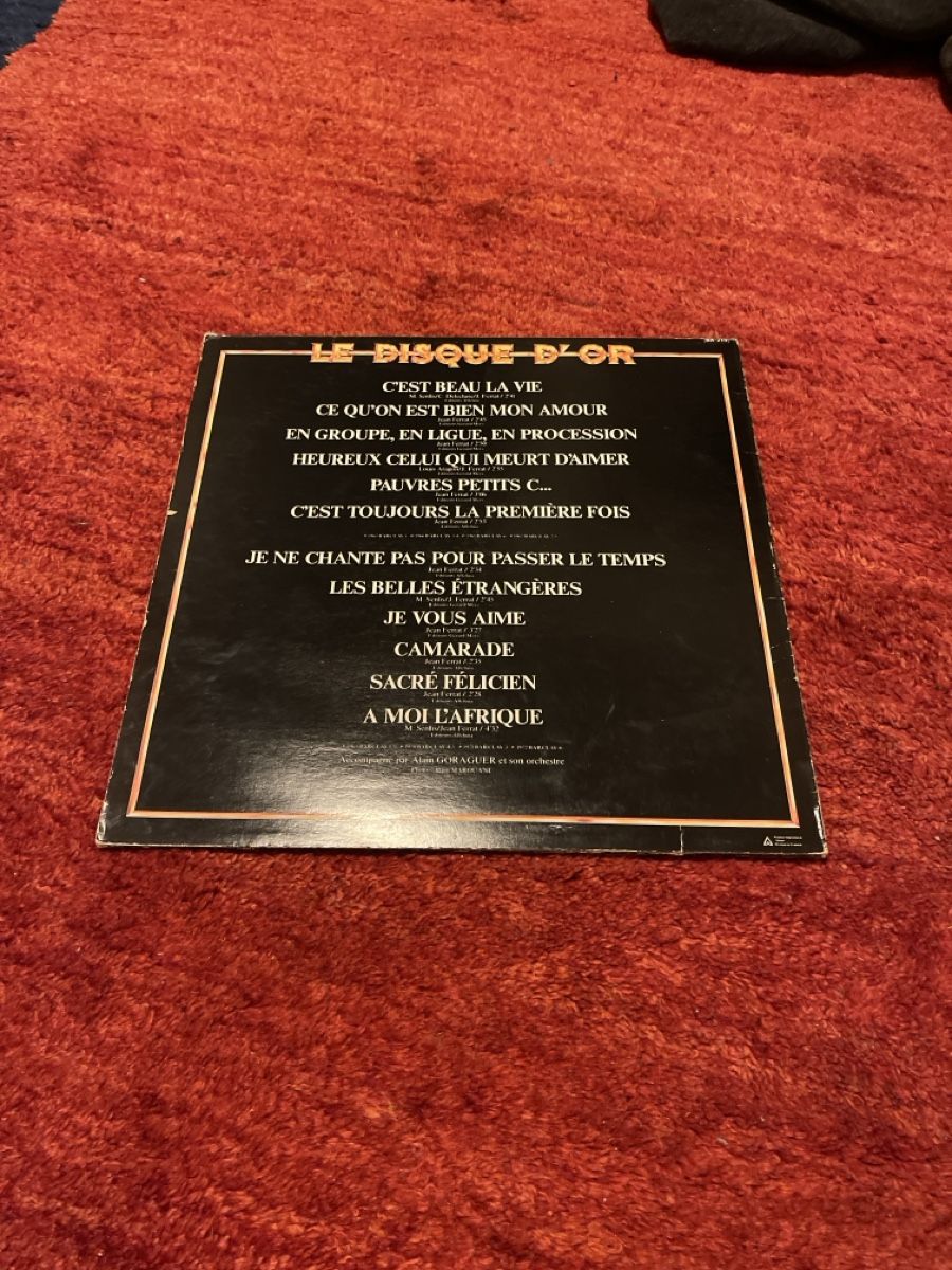 Jean Ferrat - Le Disque d'Or Schallplatte Top Zustand! (Gebraucht) in ...