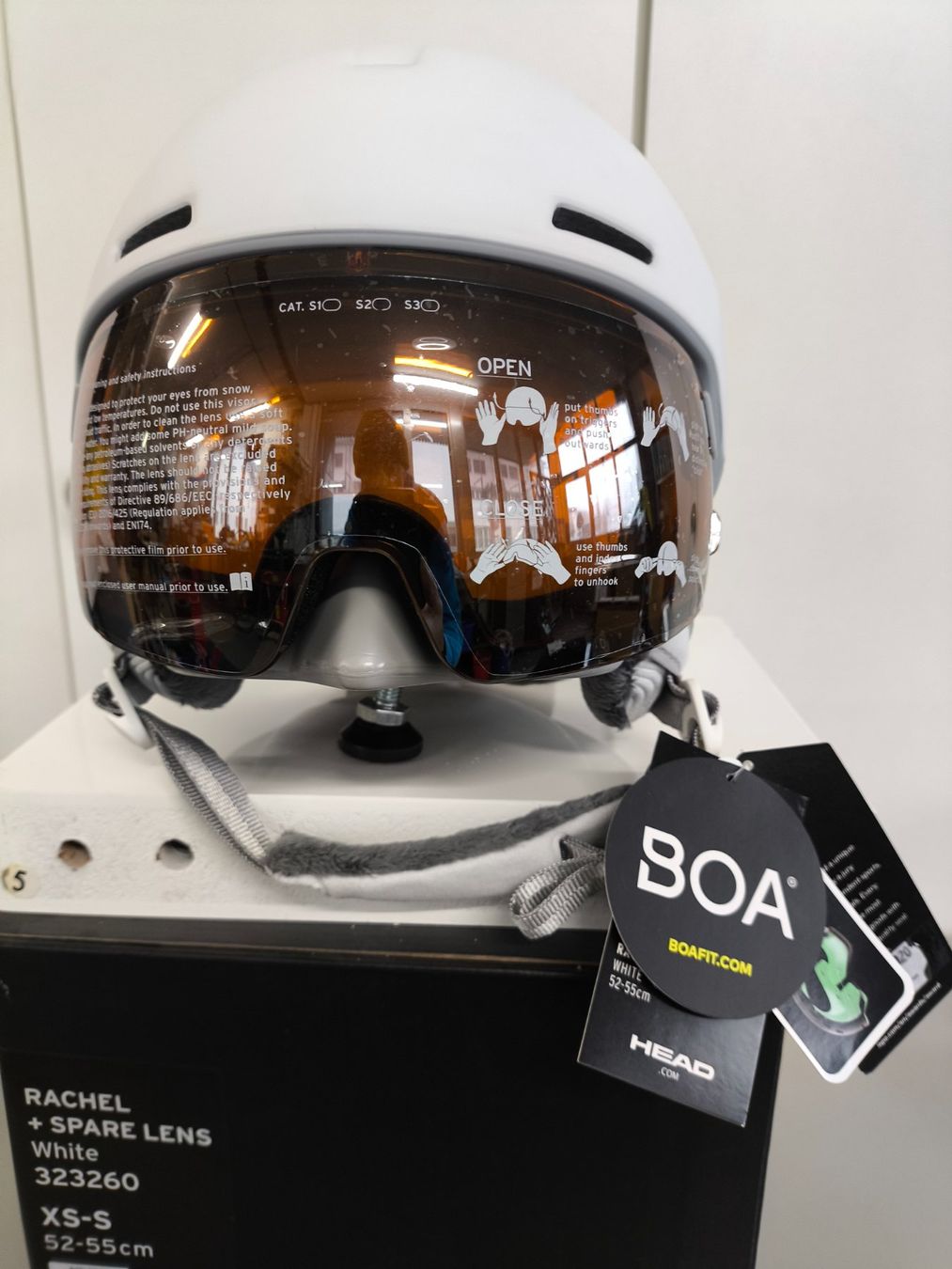 Head Skihelm Rachel, XS-S, weiss mit Visier, neu! (Neu und ...