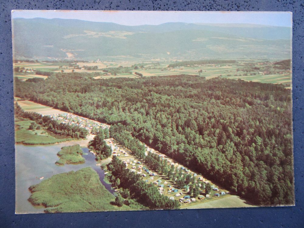 AK BE GAMPELEN CAMPING TCS FLIEGERAUFNAHME NEUENBURGERSEE | Kaufen auf Ricardo
