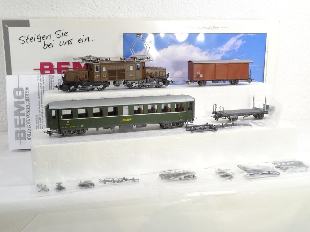Bemo 7255 100 RhB Startset Ge6/6, Schienen, H0m,DC,OVP (Neu und ...