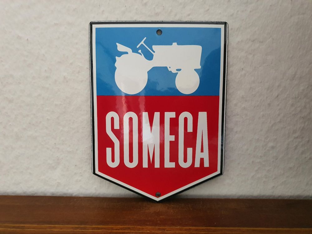 Emailschild Simca Someca Traktor Logo Emaille Schild Reklame (Neu ...