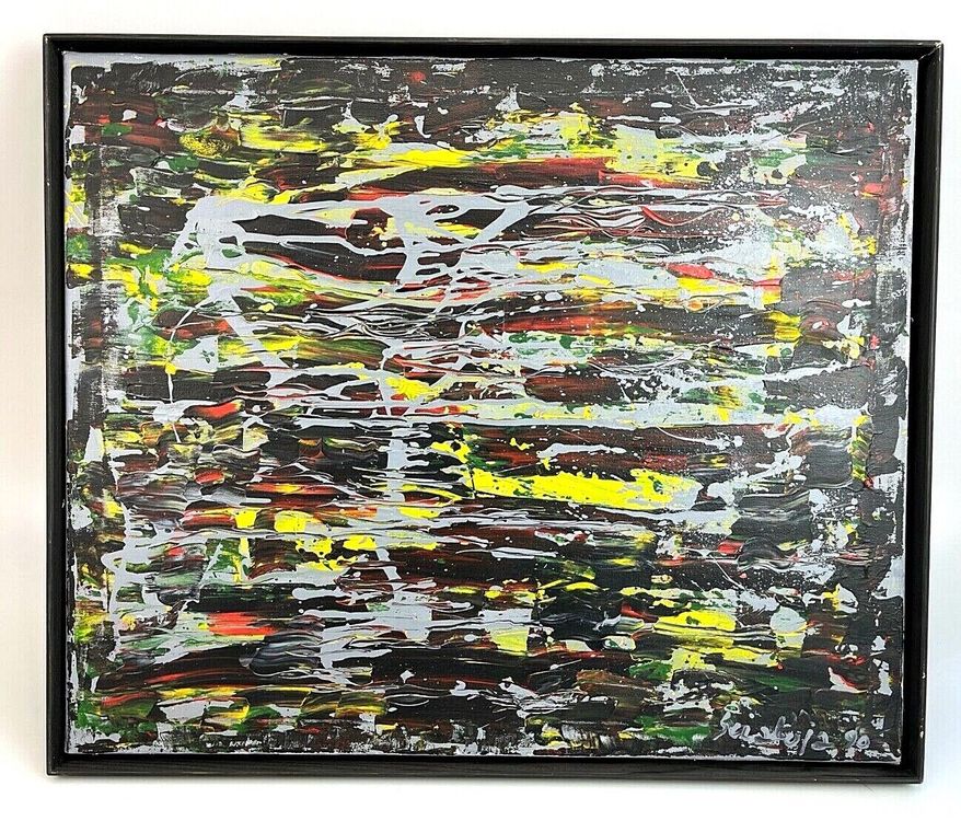 SCIALOJA, TOTI ANTONIO signiert Acryl auf Leinwand Gemälde | Kaufen auf Ricardo