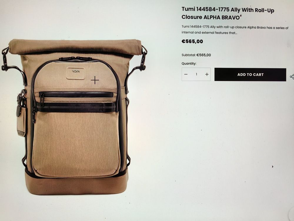 Tumi 144584-1775 Ally With Roll-Up Closure ALPHA BRAVO | Kaufen auf Ricardo