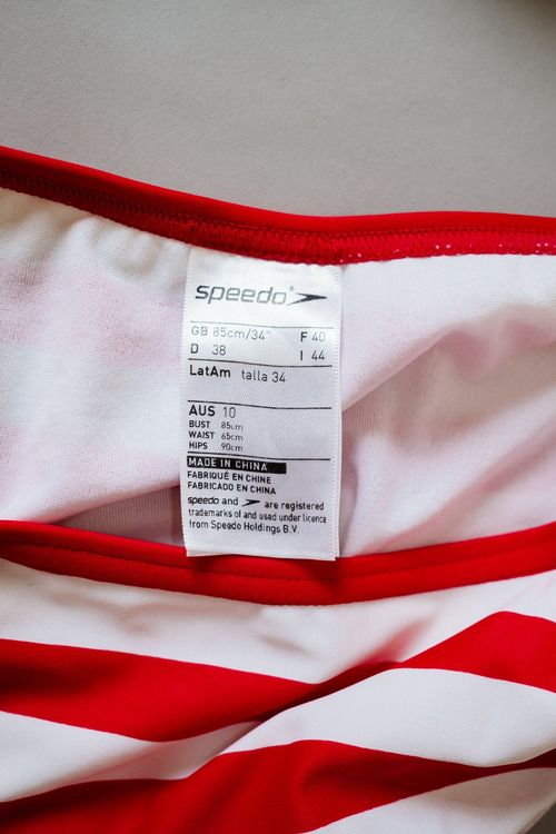 Speedo Bikini, rotweiss gestreift, Neu | Kaufen auf Ricardo