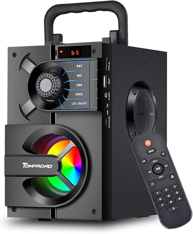 LED Tragbare Bluetooth Box mit Subwoofer kabellos Stereo FM (Neu ...