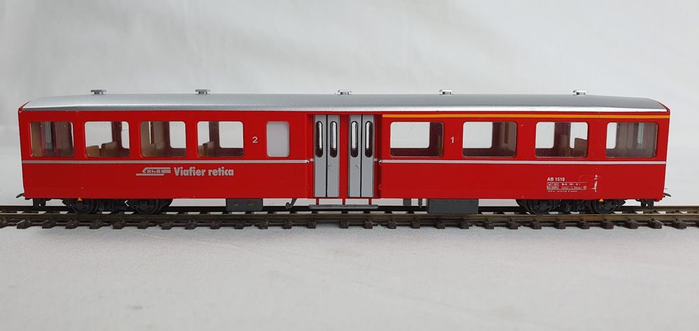Bemo 3283 128 RhB AB 1518 Mitteleinstiegswagen 1./2.Kl. H0m (Gebraucht ...