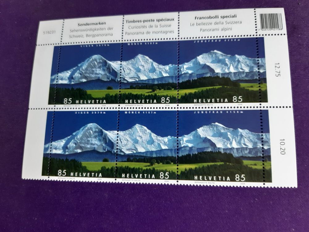 **schweizer Bergpanorama, Eiger, Mönch und Jungfrau (Neu (gemäss Beschreibung)) in Wangs für CHF ...