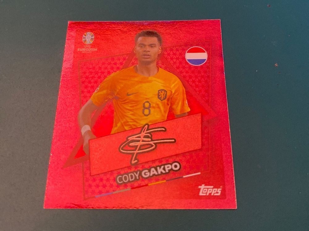 Topps UEFA Euro 2024 Sticker NED SP CODY GAKPO SIGNIERT (Neu (gemäss ...