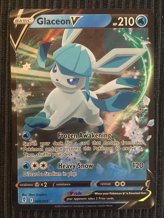Pokemon Glaceon V Evolving Skies near Mint | Kaufen auf Ricardo