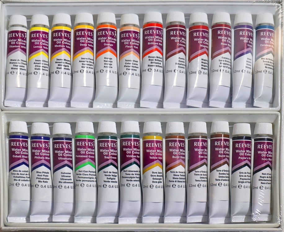 Ölfarben-Set, wasservermalbar, 24 x 12 ml Tuben (Neu (gemäss ...