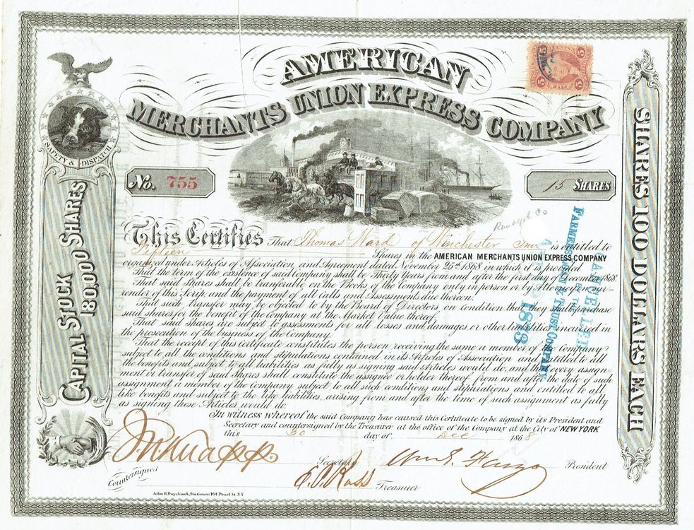 American Merchants Union Express Company (Gebraucht) in Ittigen für CHF ...