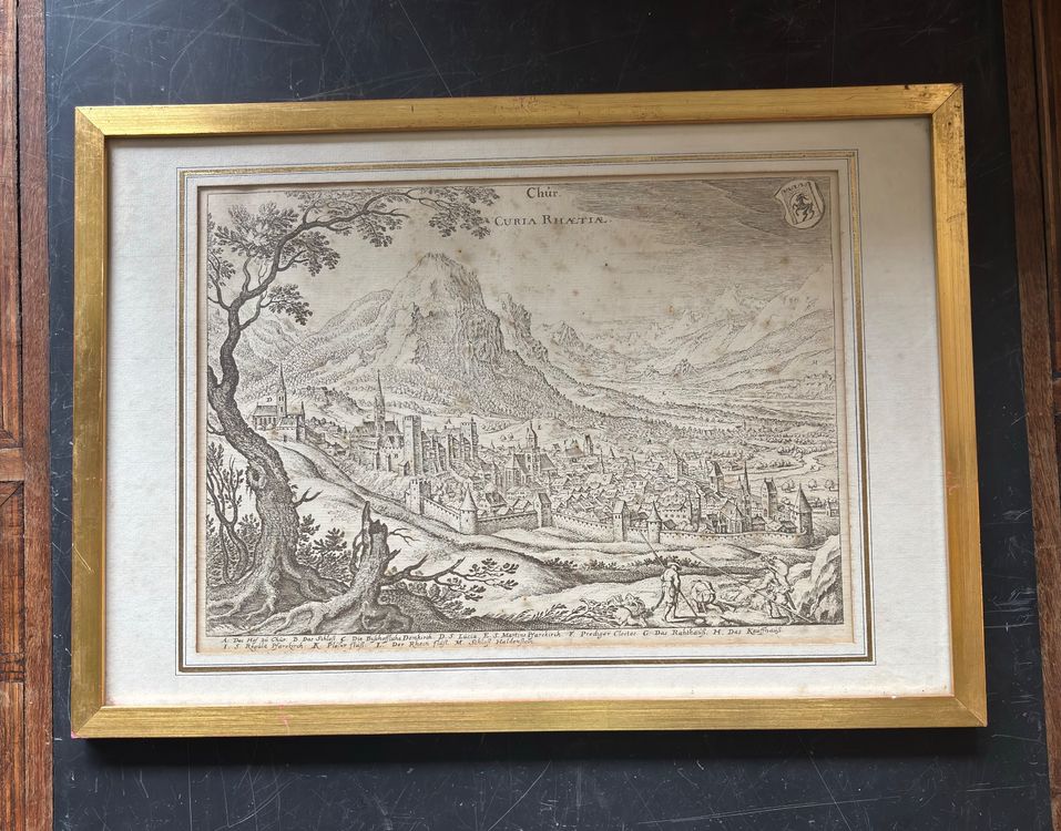 Historische Stadtansicht von Chur (Curia Rhaetia) (Gebraucht) in ...