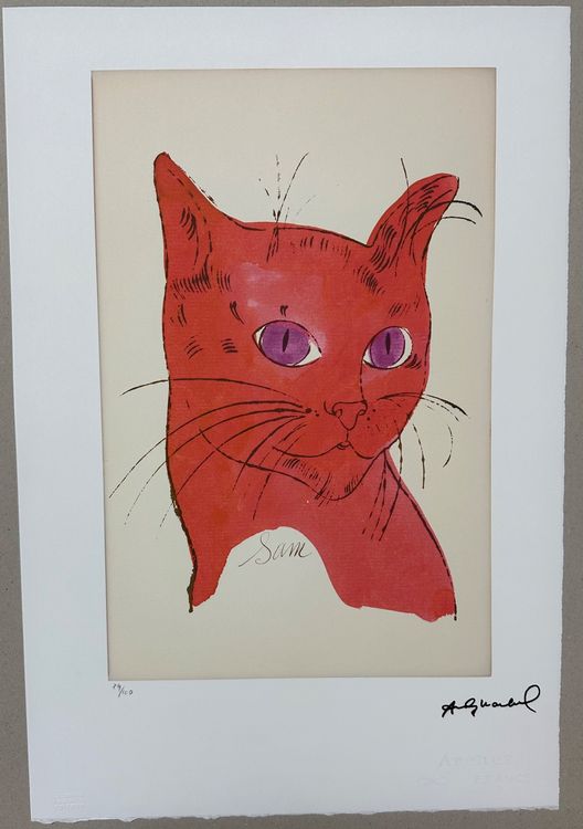Warhol: Sam the Cat, POP Art 29/100 (Neu (gemäss Beschreibung)) in ...