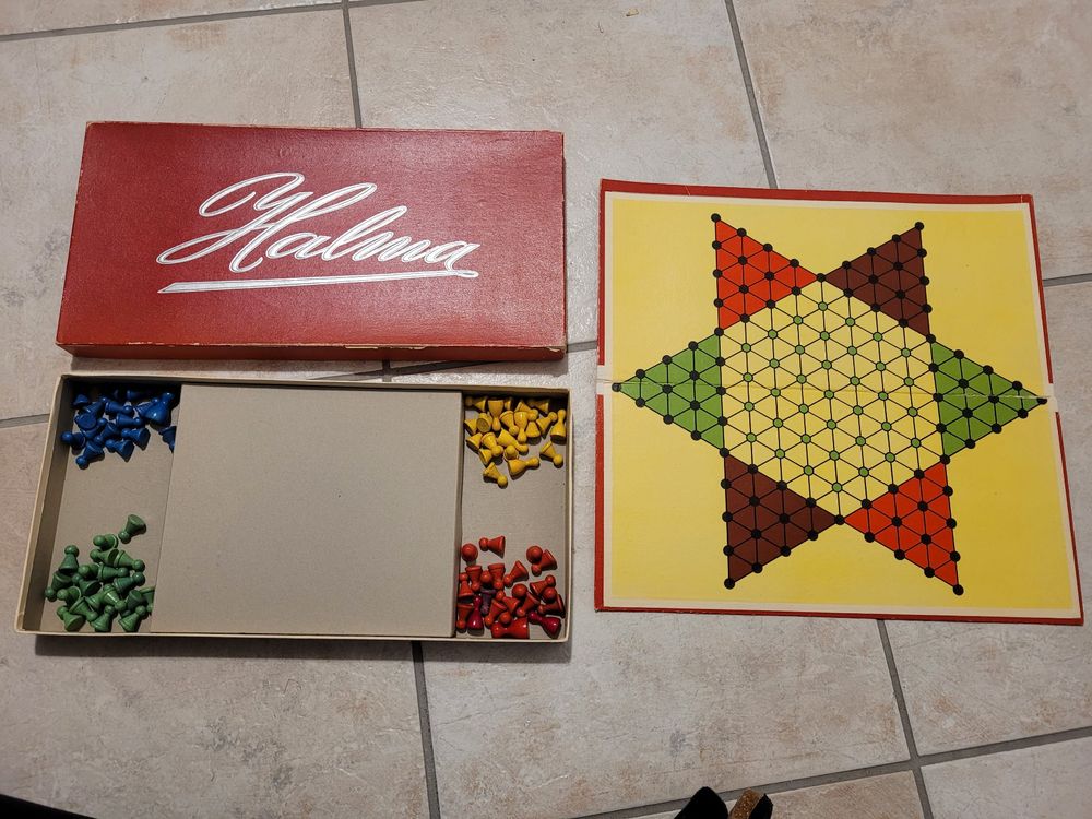 altes Brettspiel Halma, ü 50 Jahre alt, gut erhalten, CARLIT | Kaufen ...